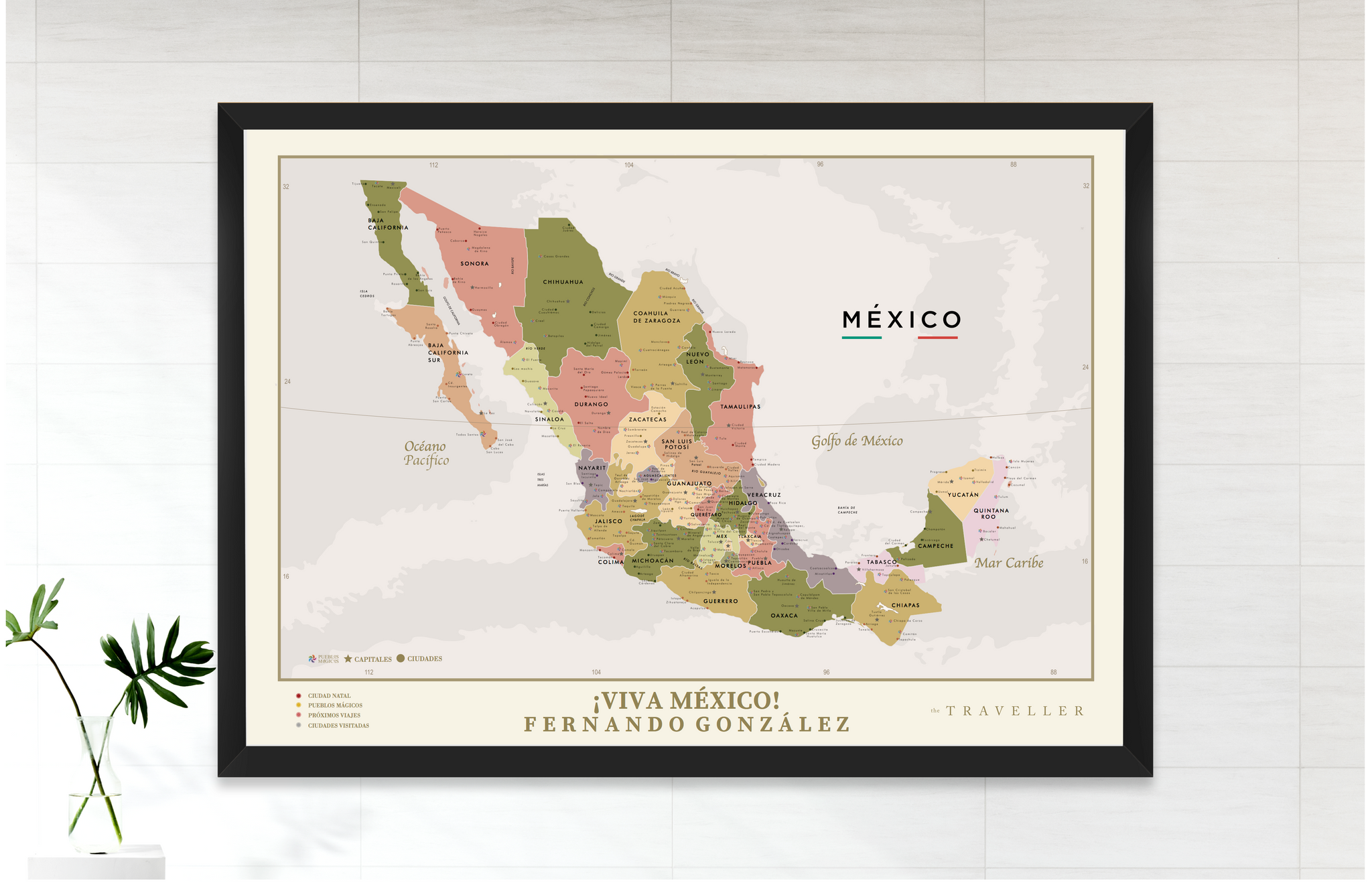 Mapas de México (90x63cm) - The Traveller Maps